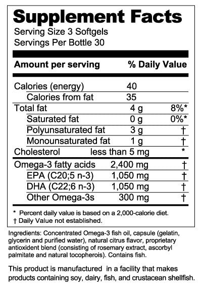 Omega-3 Care Complete TG | Balanced EPA & DHA | 2,400mg Omega-3 – Omega ...